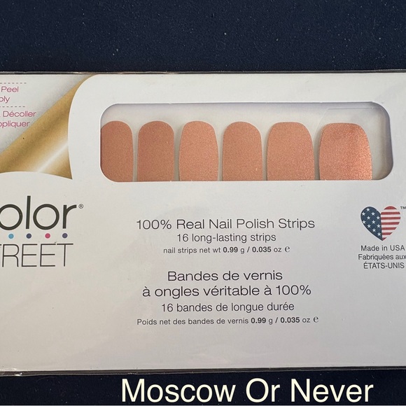 Color Street | Makeup | Color Street Nail Strips Shimmering Peach ...